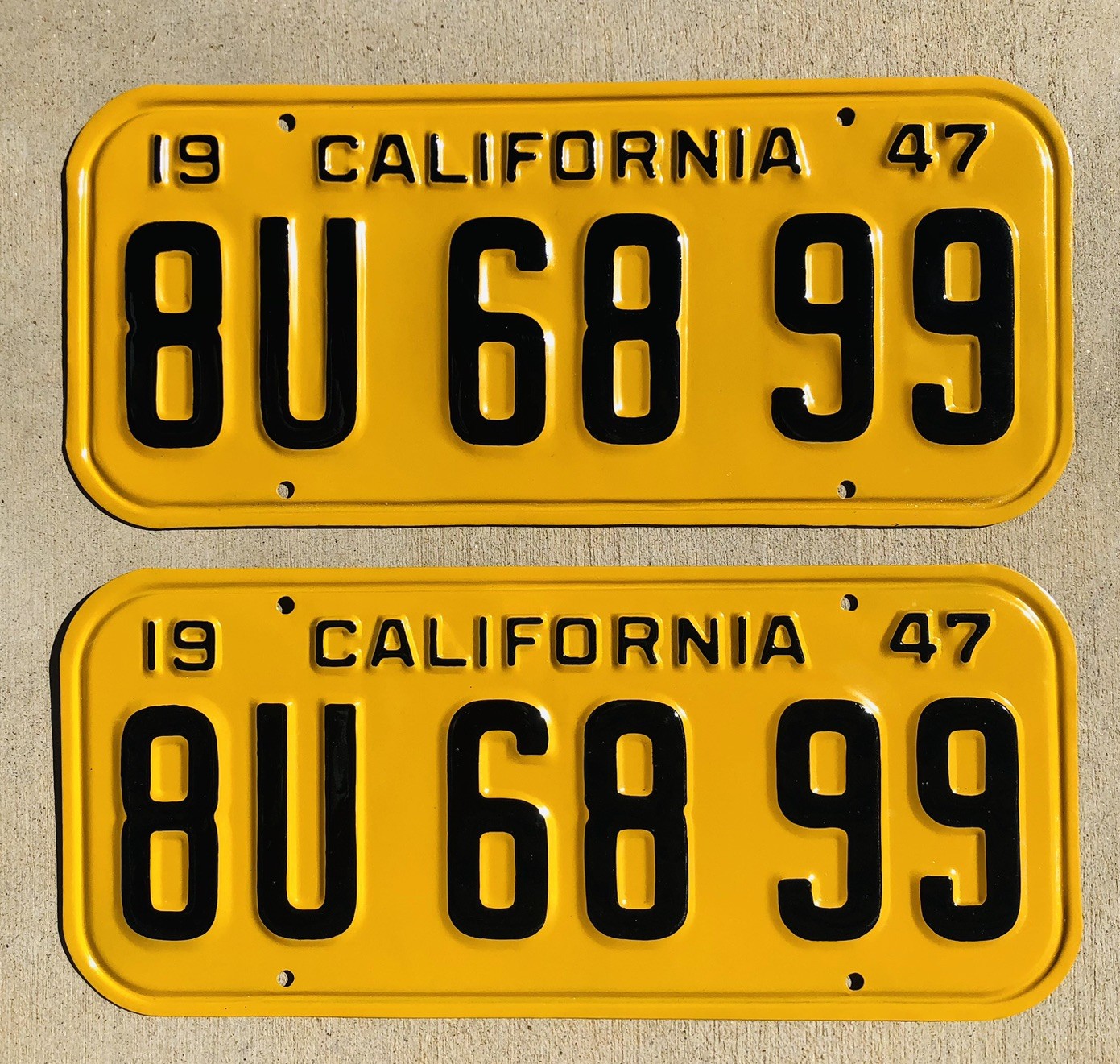 1947-1950 California License Plates Pair. DMV Clear, Restored. | eBay