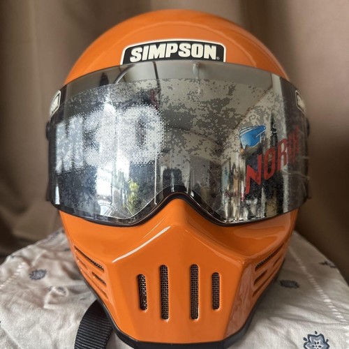 Simpson M30 Full Face Helmet Orange 58cm 22.8in Dual Shield Ventilation ...
