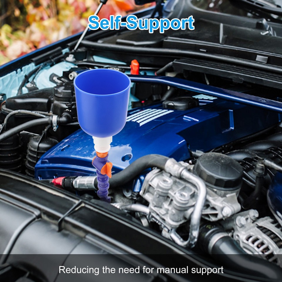 27" Flexible Bendable Transmission Oil Funnel w/ Switch & Filter for ...