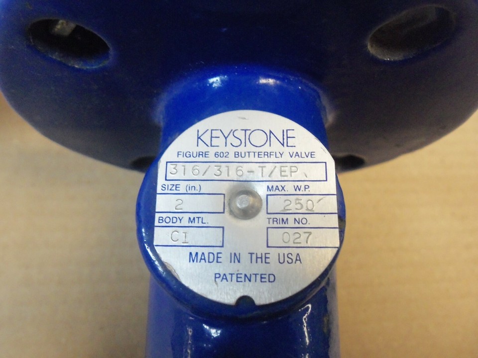 NEW Keystone Figure 602 Butterfly Valve 316/316-T/EP 2" | eBay