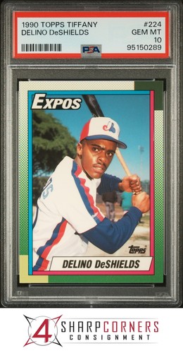 1990 TOPPS TIFFANY #224 DELINO DeSHIELDS RC EXPOS PSA 10 B4169119-289 ...