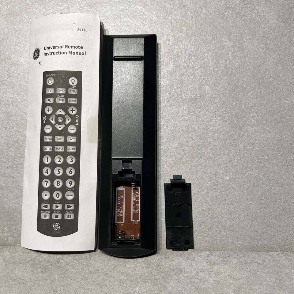 GE RC24116-B Big Button Blue LED Backlit Universal Remote with/ Manual ...