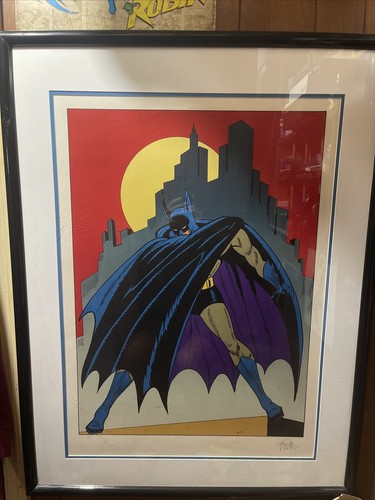 Bob Kane Autographed Batman Over Gotham Lithograph AP ARTIST PROOF 40 ...
