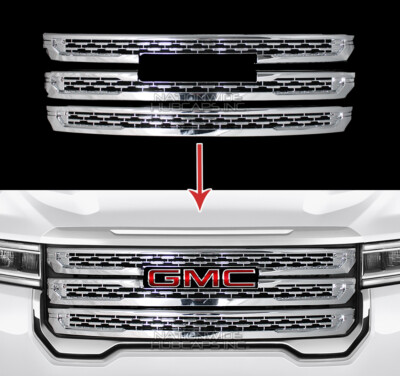 for GMC Acadia 2020 2021 CHROME Snap On Grille Overlay Front Grill ...