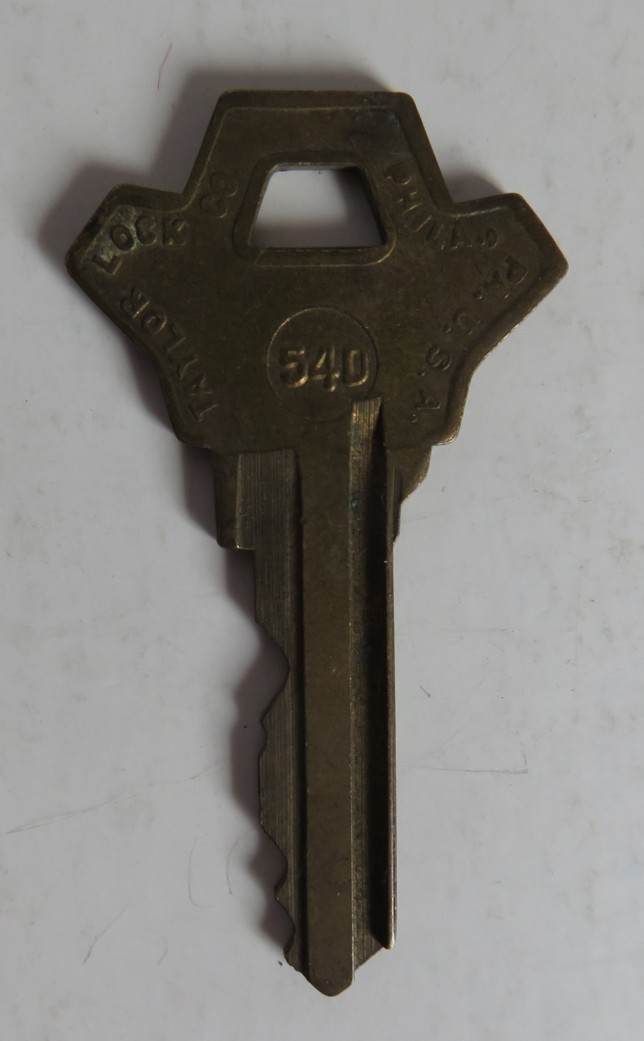 VINTAGE #540 TAYLOR LOCK CO. PA. KEY (INV17809) | eBay