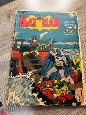 Batman #43 Golden Age Penguin Cover DC Comic 1947 GD-VG Complete ...