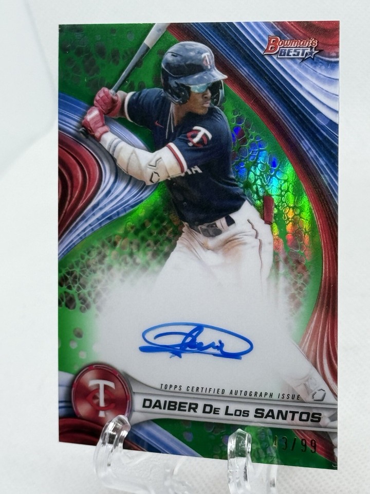 Daiber De Los Santos Autograph 2024 Bowman Best Green Refractor AUTO ...