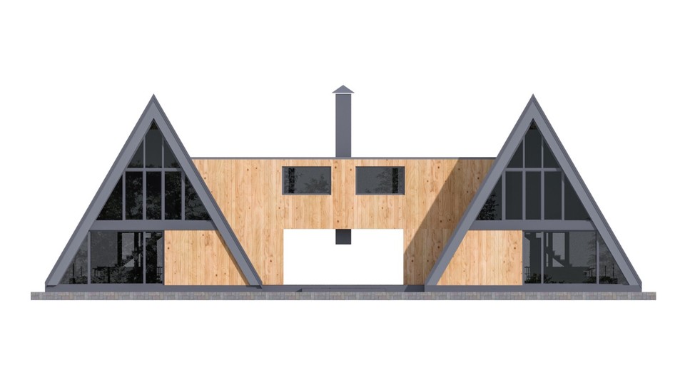 86’x45’ 6 Beds, 4 Baths Double A-Frame House Architecture Plans PDF ...