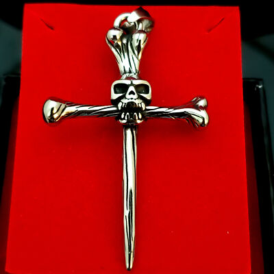 Cross of Bones with Center Skull goth dark punk ghoul occult dark ...