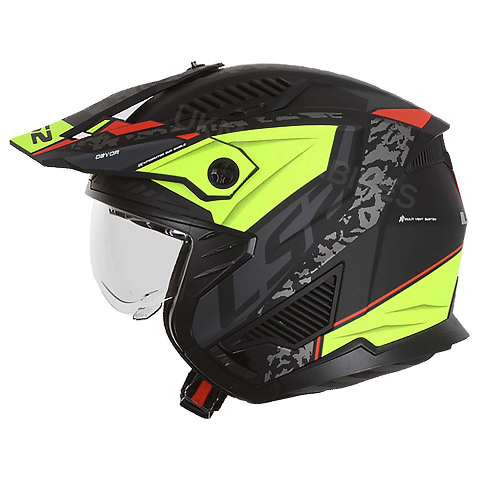 LS2 OF606 DRIFTER DEVOR MODULAR OPEN FACE MOTORCYCLE HELMET + FREE DARK ...