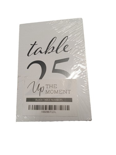Wedding Reception Table Numbers (25 In A Package) White | eBay