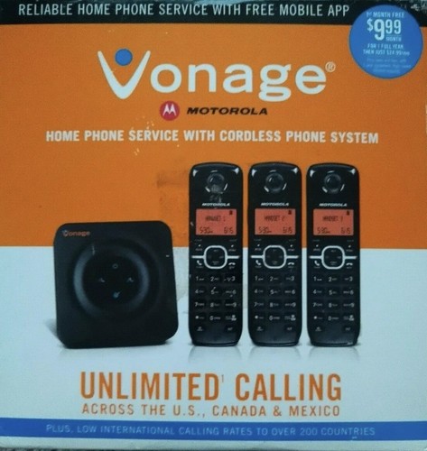 Vonage HT802-CVR Plus Cordless Phone System - Black for sale online | eBay