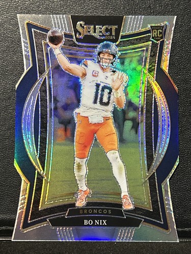 2024 Panini Select Bo Nix Silver Prizm Die Cut Concourse RC #30 Denver ...