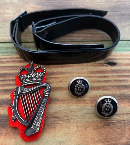 RUC Cap Badge Chin Strap & 2 Buttons Royal Ulster Constabulary Police ...