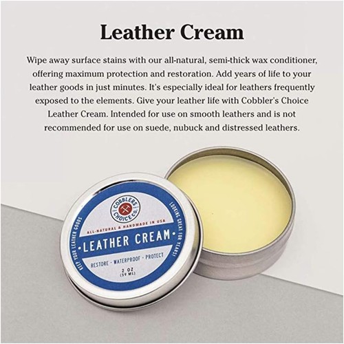 Cobbler's Choice All Natural Leather Cream 59Ml Conditions And Protects ...