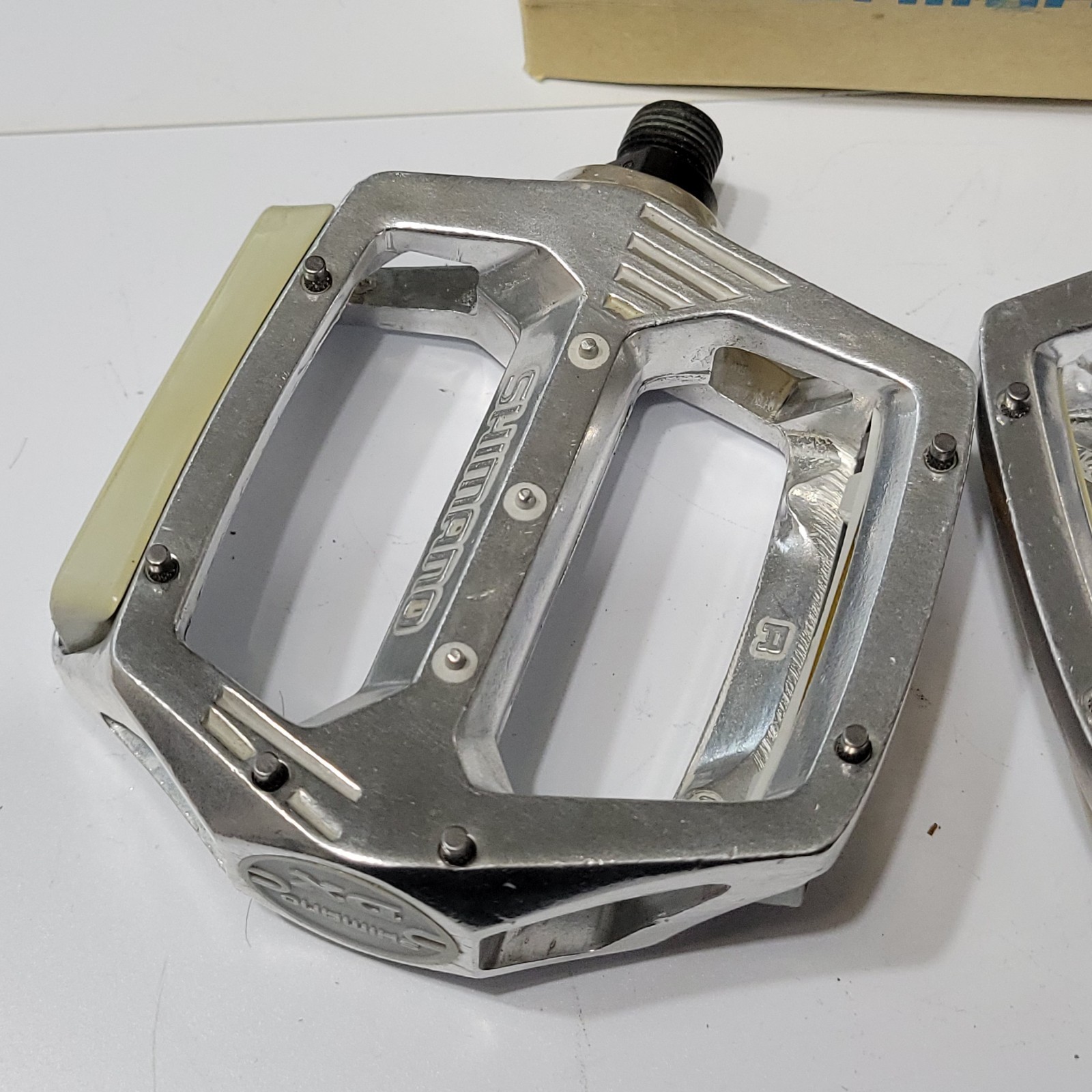 old school NOS Mounted Silver Shimano DX 9/16 pedals 1980s BMX Bike | eBay