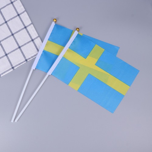 50pcs Hand Held Small Sweden Flag On Stick International World Country ...