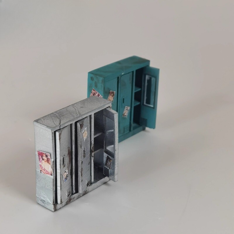 1/64 Scale Diorama Garage Props Model Wardrobes Scene Display Model ...