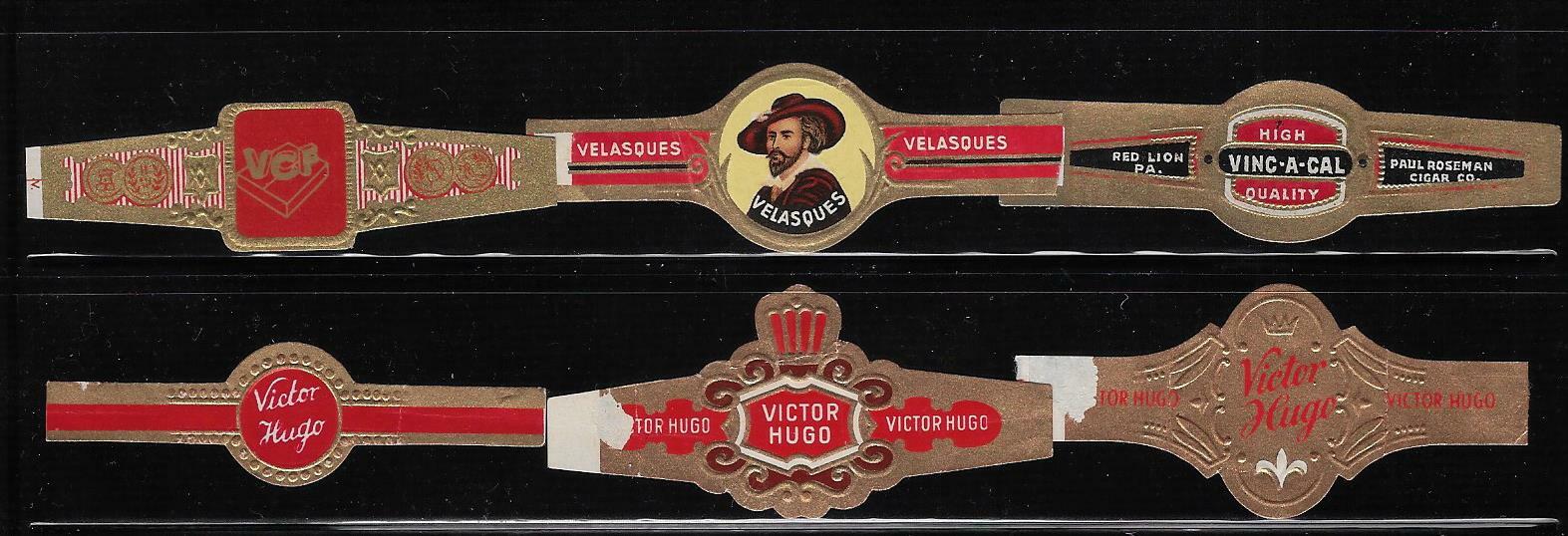 Vintage VCF, Victor Hugo, Velasques Cigar Bands - 6 All Different ...