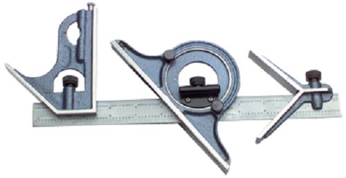 12" Square Set Machinist Combination Rule Center Protractor Head CS124 ...