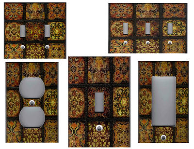 TUSCAN ITALIAN MOSAIC TILE IMAGE TUSCAN DECOR LIGHT SWITCH PLATES AND ...