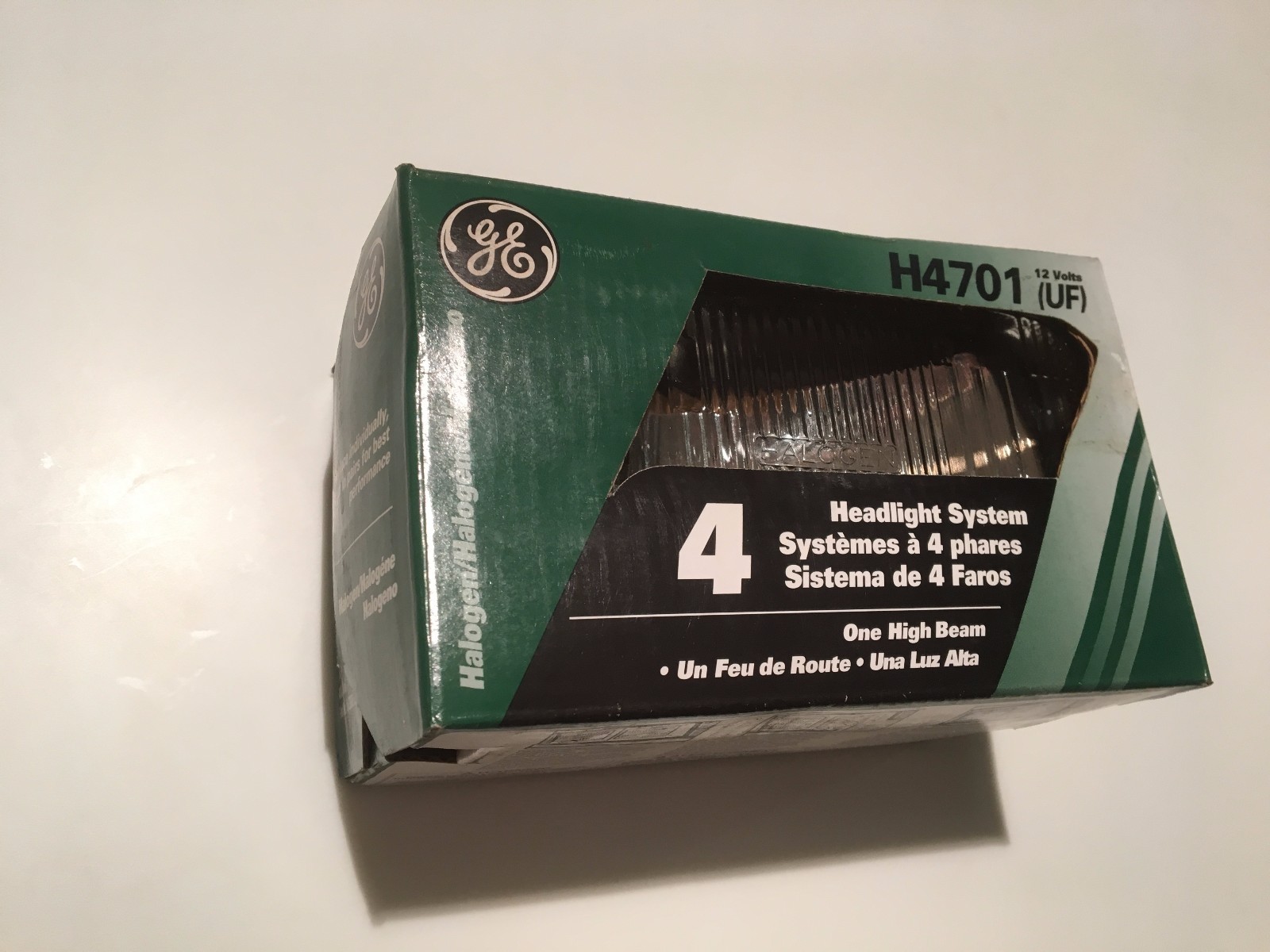 H4701 GE HALOGEN HEADLIGHT BULB, HIGH BEAM, PART OF 4 LIGHT SYSTEM, NEW ...