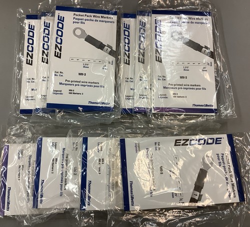 Lot of 10 Thomas & Betts WM-3 EZCODE Pre-Printed Wire Markers (B460) | eBay