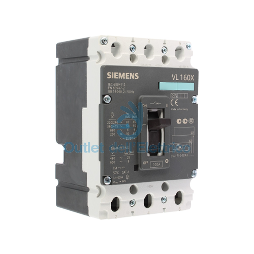 Siemens 3VL17101DA330AA0 Switch Automatic VL160X N 3X100A 55KA ...