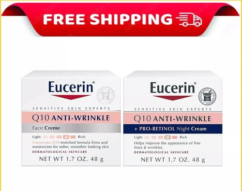 Eucerin Q10 Anti Wrinkle Face Day and Night Cream Bundle, 1.7 oz Jars - 2 Pack | eBay Australia