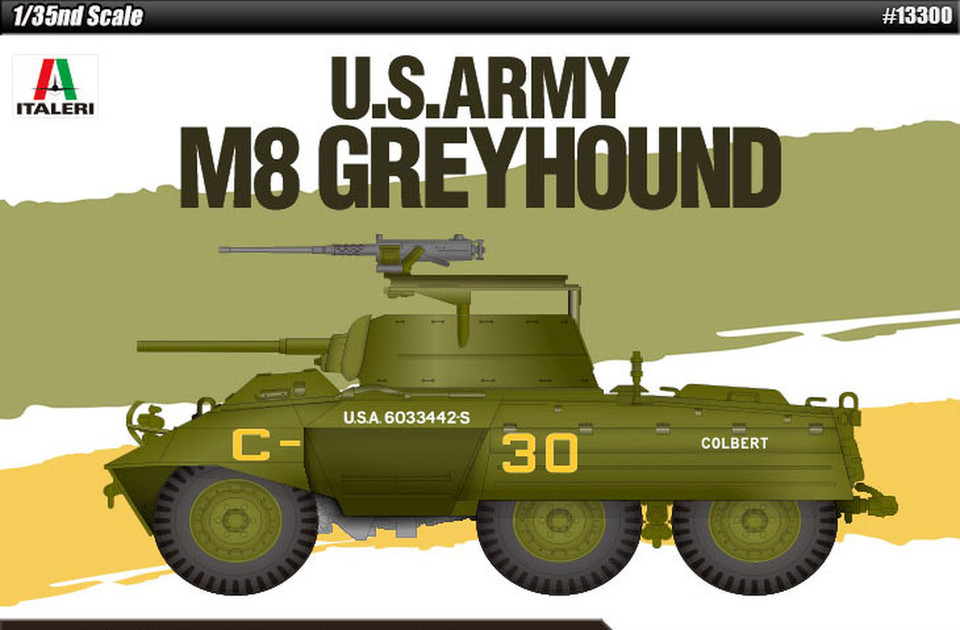ACADEMY 1/35 U.S. Army M8 Greyhound Armored Car Model Kit #13300 [US ...