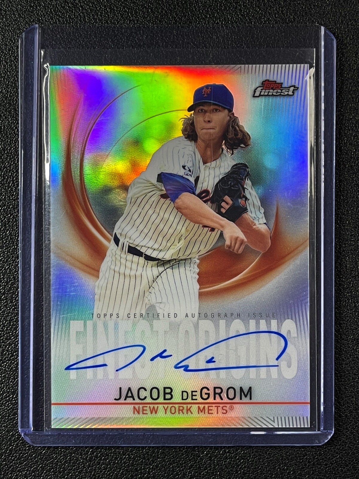 JACOB DEGROM 2019 TOPPS FINEST BASEBALL ORIGINS REFRACTOR AUTOGRAPH ...