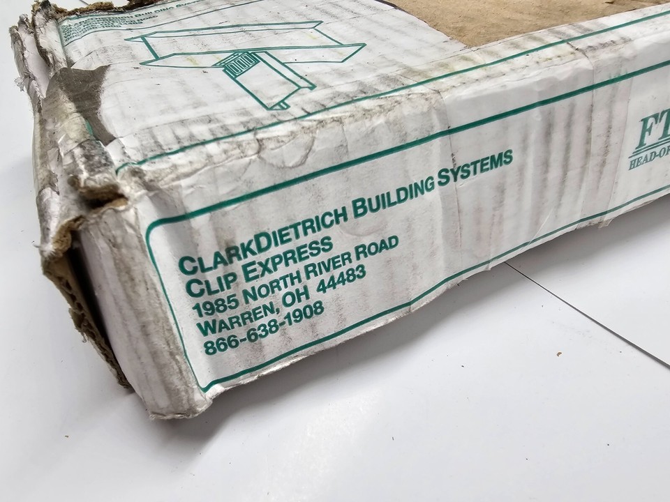 (QTY 30) ClarkDietrich Fast Top Clip 4 x 1-1/2" x 4-3/4" FTC-500 w ...