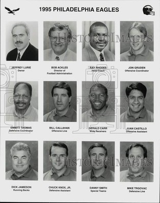 1995 Press Photo Philadelphia Eagles football officials' and coaches ...