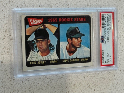 1965 Topps Baseball Steve Carlton ROOKIE CARD PSA 4 VG-EX #477 HOF | eBay
