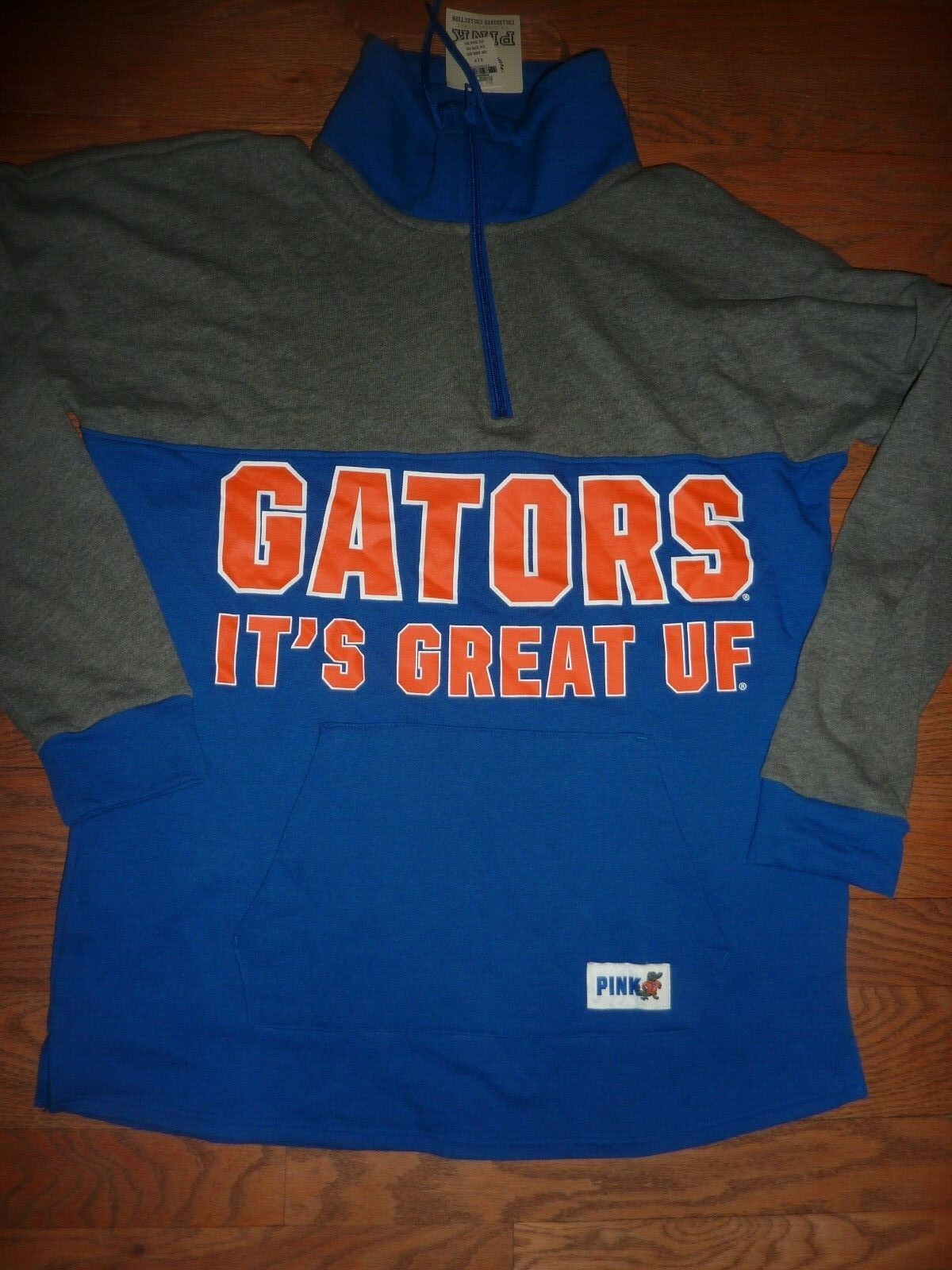 VICTORIAS SECRET PINK FLORIDA "PINK" "GATORS""IT'S GREAT UF" 1/4 ZIP ...