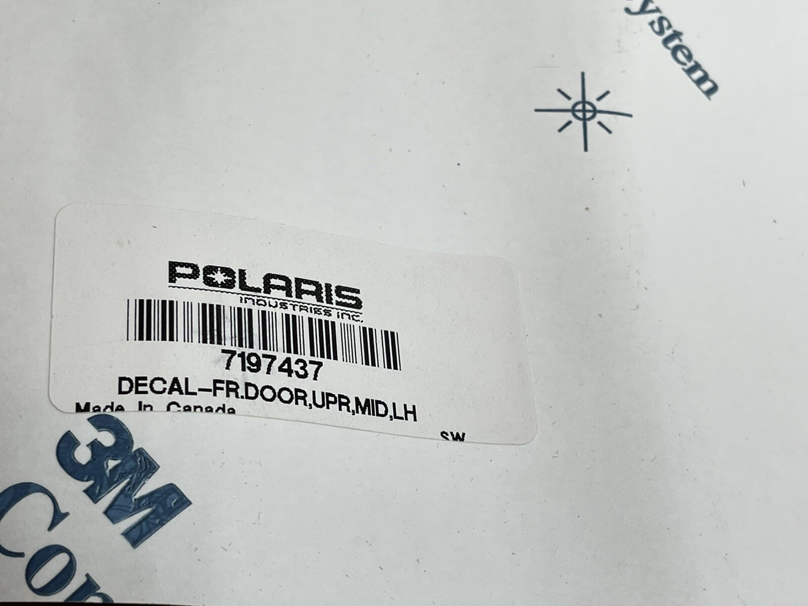OEM Polaris Door Decal Graphic FR.DOOR,UPR,MID,LH [AR][BR] | 2022 2023 ...
