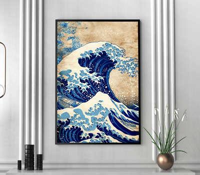 Abstract Waves Wall Art Print Canvas Poster Illustration Home Decor ...
