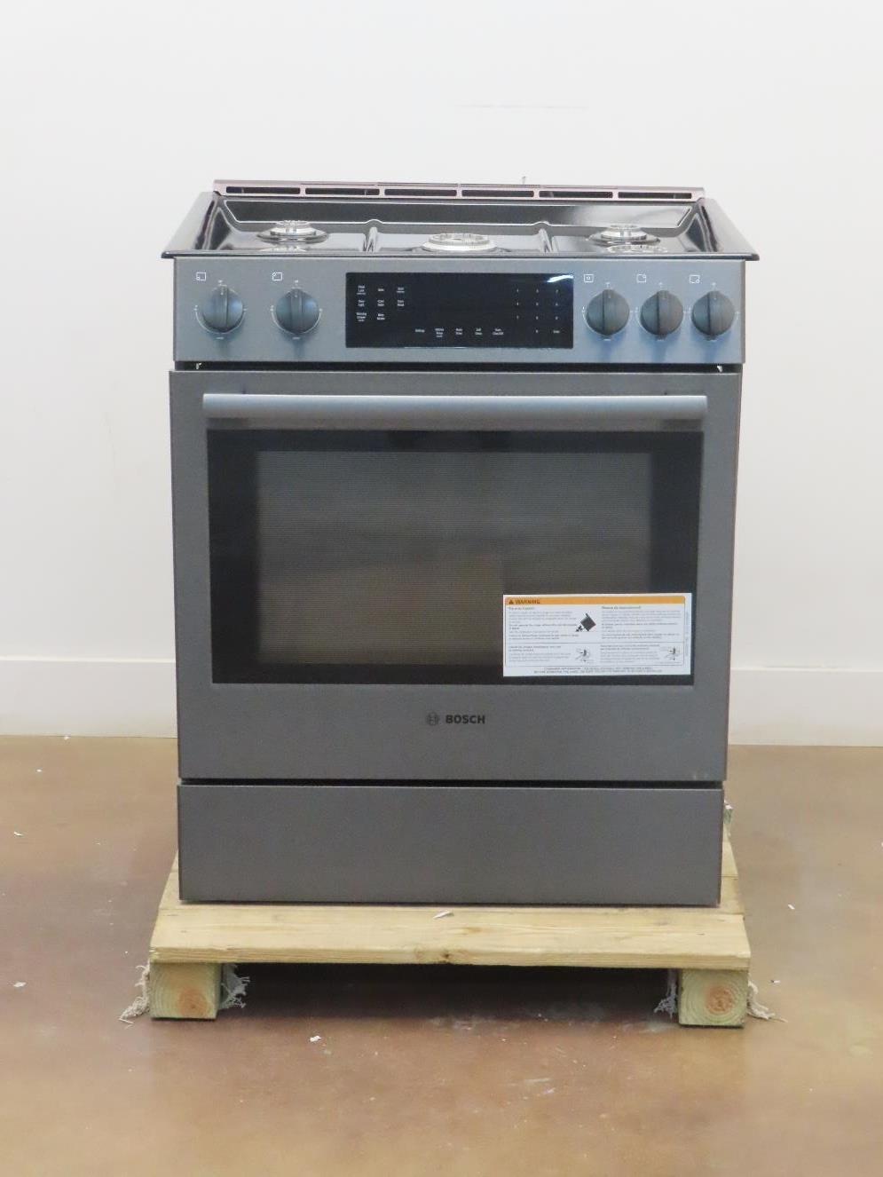 Bosch 800 Series HGI8046UC 30" Slide-In Gas Black Stainless Range ...