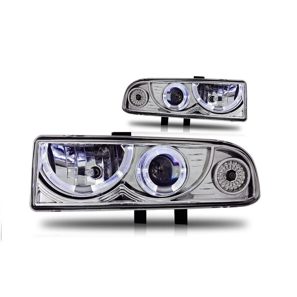 Headlights for 1998-2004 Chevy S10 Blazer Halo Projector Headlamps ...