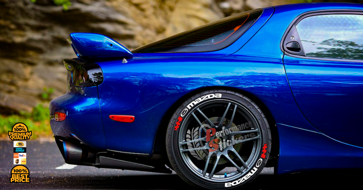 Tire Lettering for MAZDA Decal PERMANENT Stickers -1.00"-fits-16"-22 ...