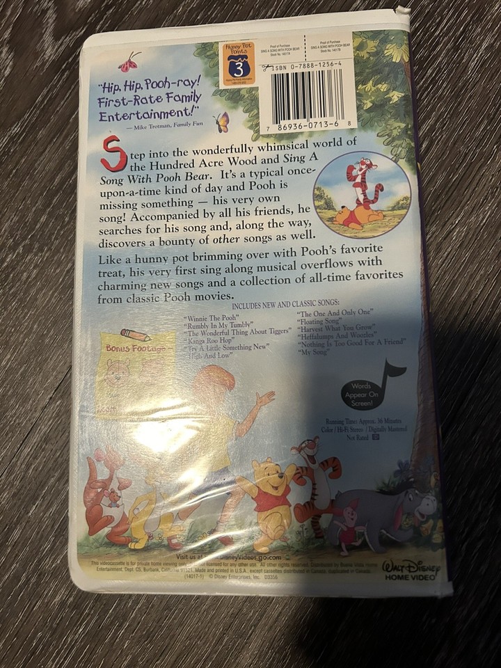 Winnie The Pooh Sing A Song With Pooh Bear (VHS) (Clamshell) | eBay