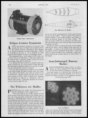 1930 Paul H. Wilkinson Los Angeles Aircraft Diagram Air Muffler Article ...