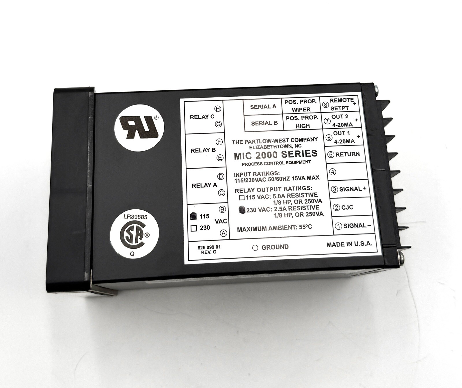 Partlow 2111111 Temperature Controller MIC 2000 Series | eBay