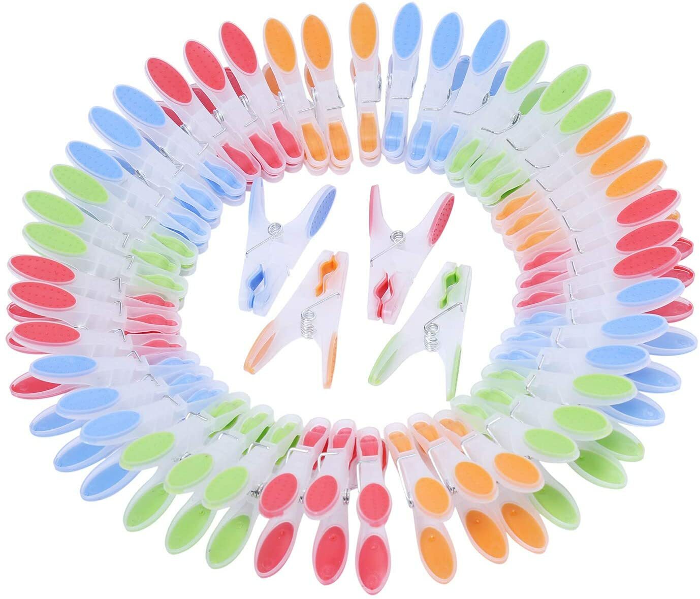 80 pcs Clothes Drying Strong Clips Laundry Home Pegs Windproof Clothes ...