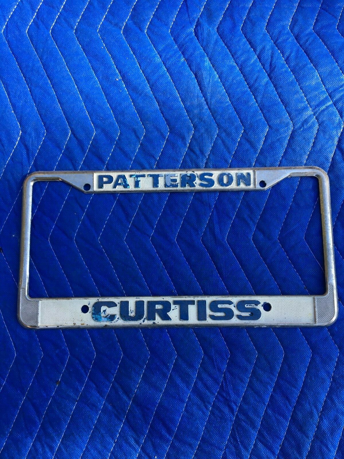 Patterson Curtiss Metal Dealership License Plate Frame CA California | eBay