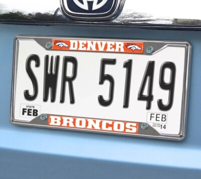 Fanmats NFL Denver Broncos Chrome Metal License Plate Frame | eBay