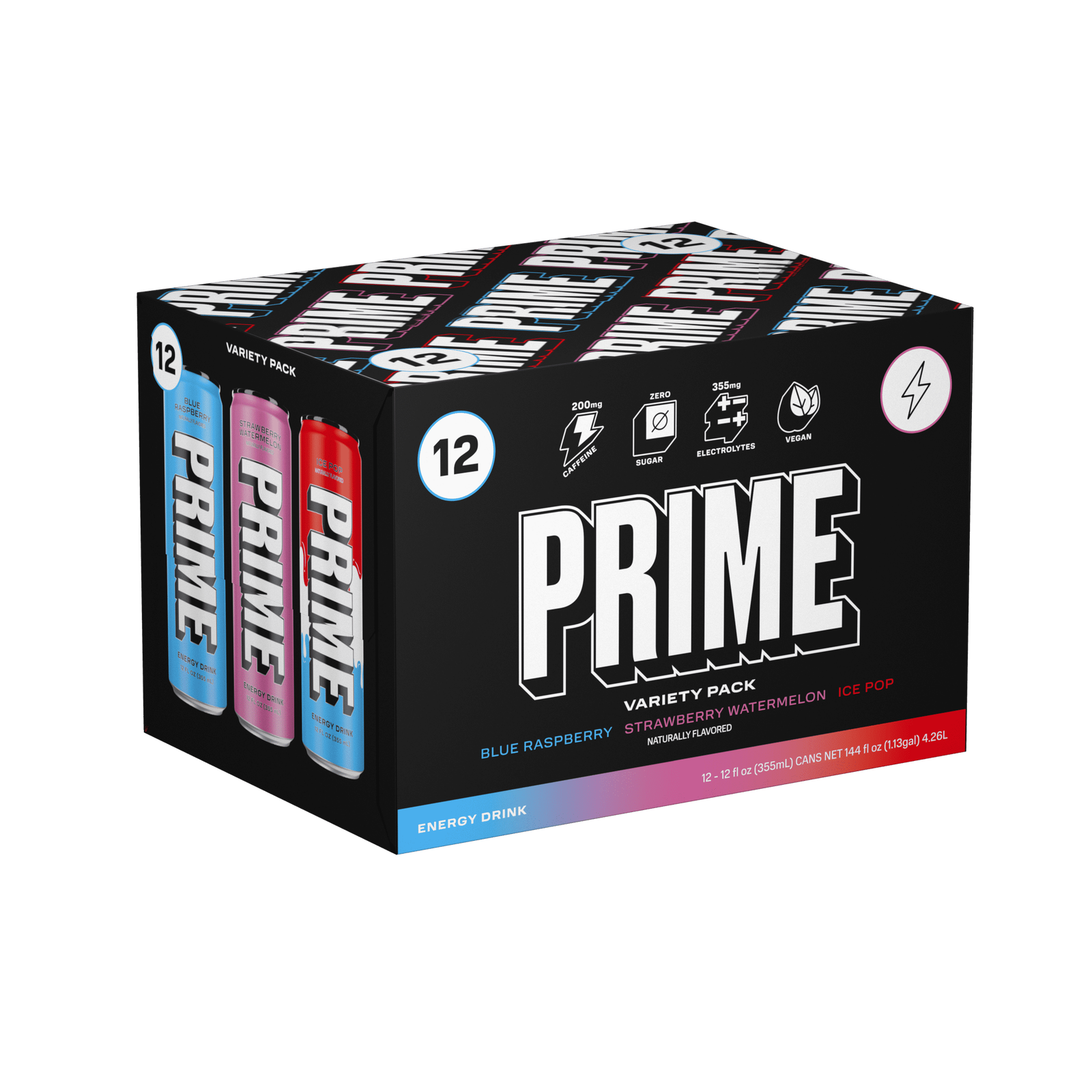 Prime Energy Sugar-Free Energy Drink, Variety Pack, 12oz Cans (Pack of ...