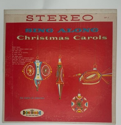Vintage Vinyl Record Sing Along Christmas Carols The Voices of ...