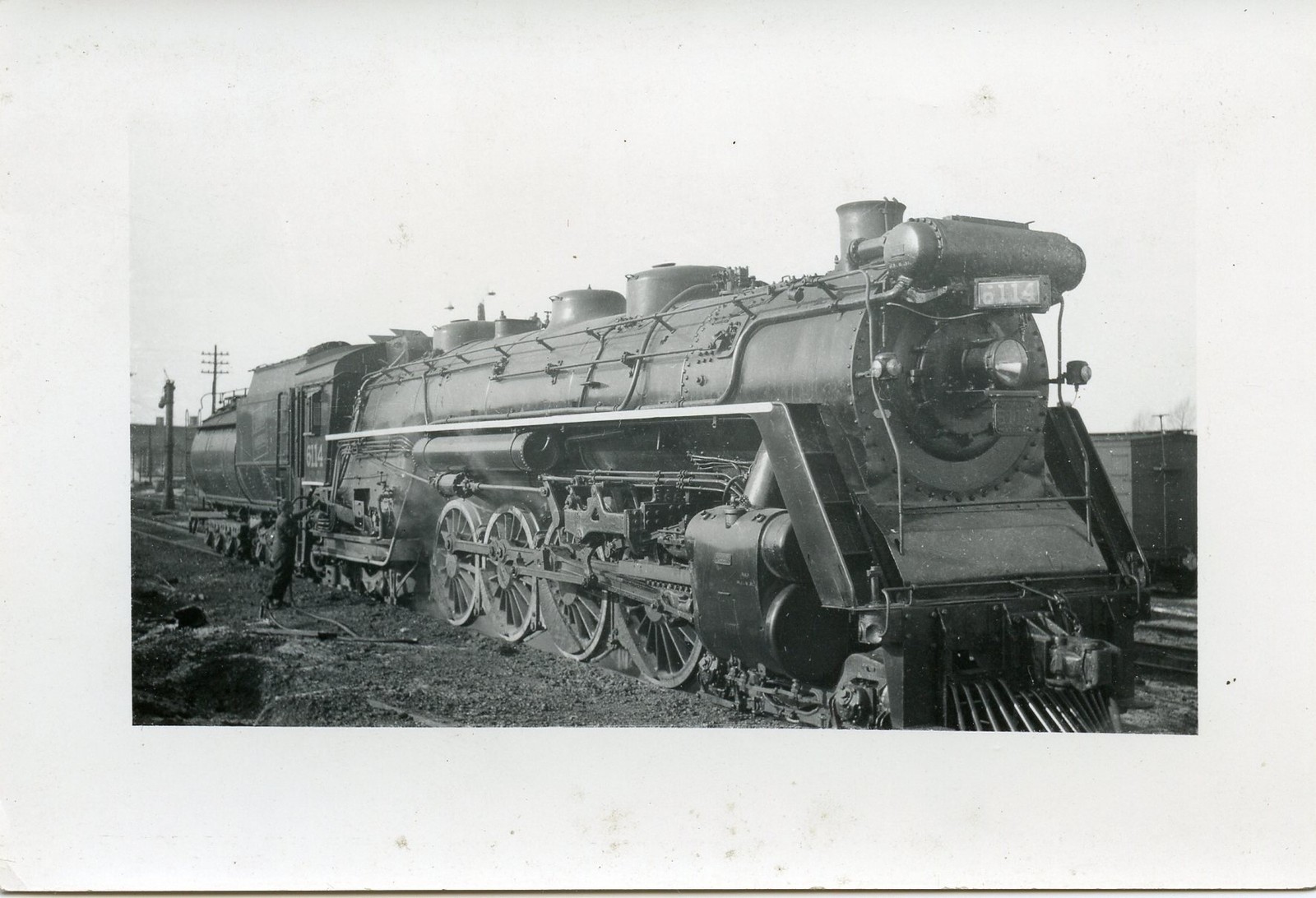 6C201 RP 1940/50s CNR CANADIAN NATIONAL RAILROAD ENGINE #6114 | eBay