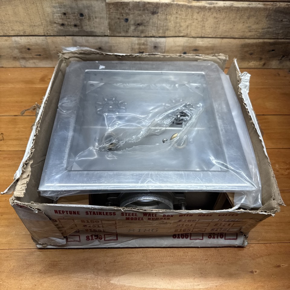 Acorn Model 8186 Neptune Stainless Steel Wall Box With Hose Valves New ...